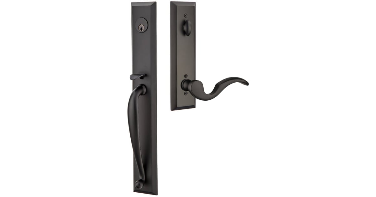 Emtek 4415CUS19RH Jefferson Right Handed Full Plate Single Cylinder ...