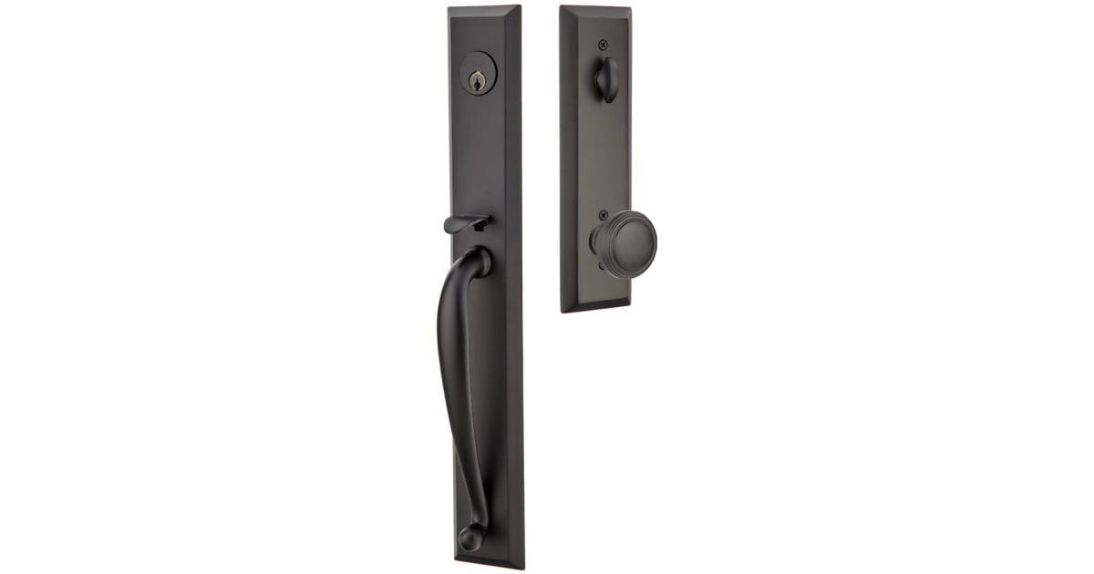 Emtek 4415NWUS19 Jefferson Full Plate Single Cylinder Keyed Entry ...