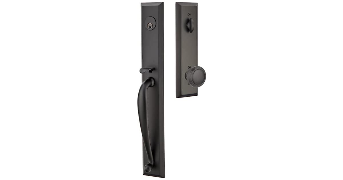 Emtek 4415NWUS19 Jefferson Full Plate Single Cylinder Keyed Entry ...