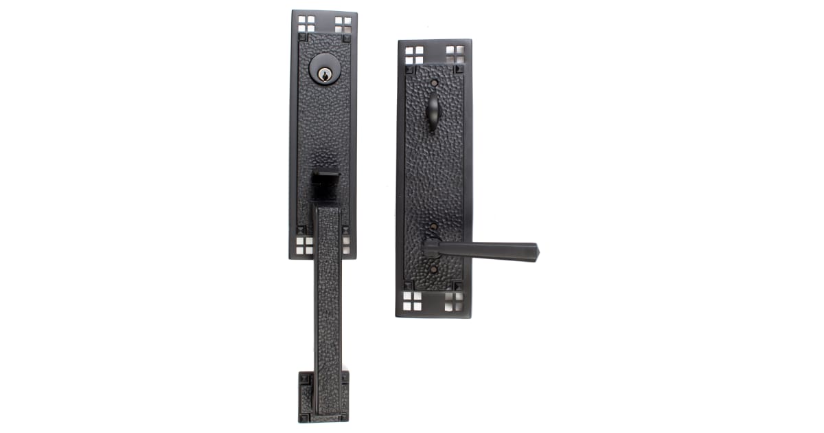 Emtek 4811US19 Arts and Crafts Single Cylinder Keyed Entry Designer ...