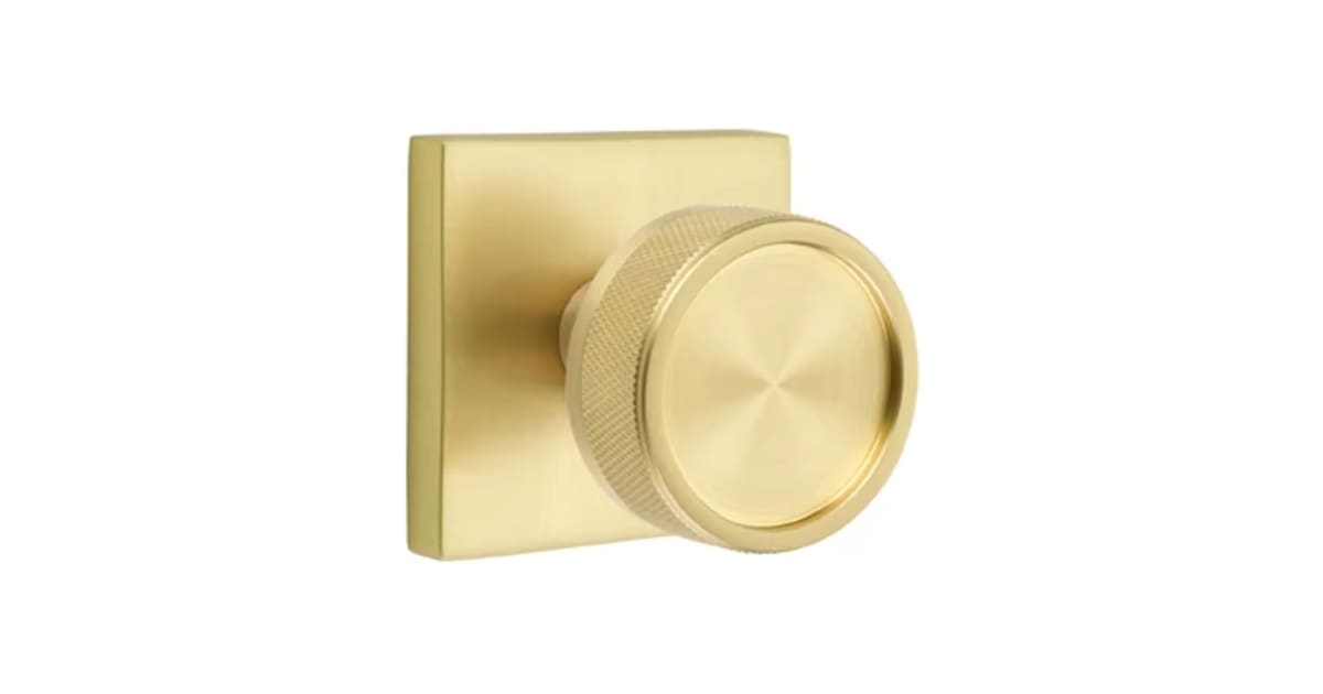 Emtek 5050US4.CCUS4.KNKUS4 Conical Stem Knurled Knob Dummy Pair with ...