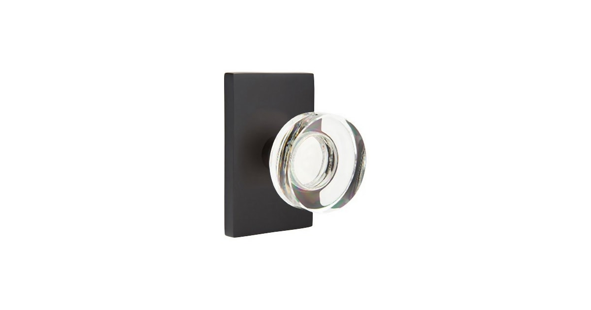 Emtek 5112MDCUS19 Modern Disc Passage Door Knob Set with Modern ...