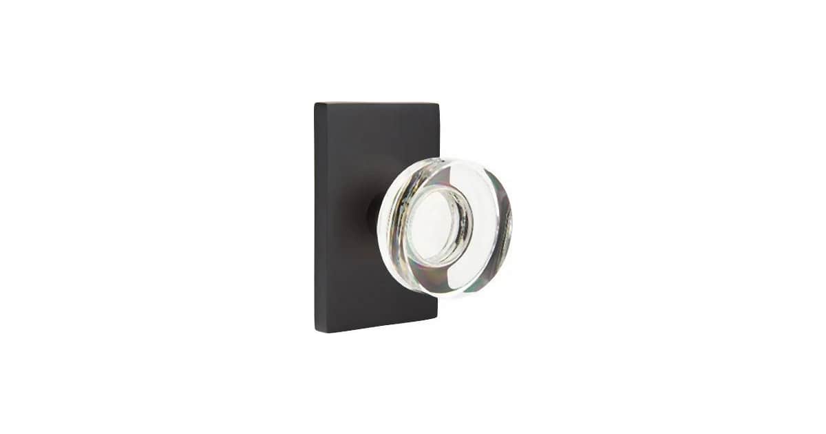 Emtek 5112MDCUS19 Modern Disc Passage Door Knob Set with Modern ...