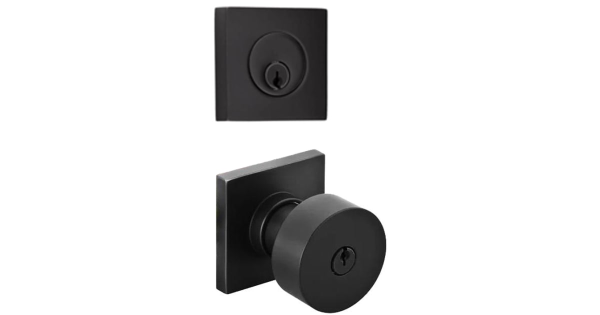 Emtek 5122ROU-8469-US19 Round Keyed Entry Knob Set and Deadbolt Combo ...