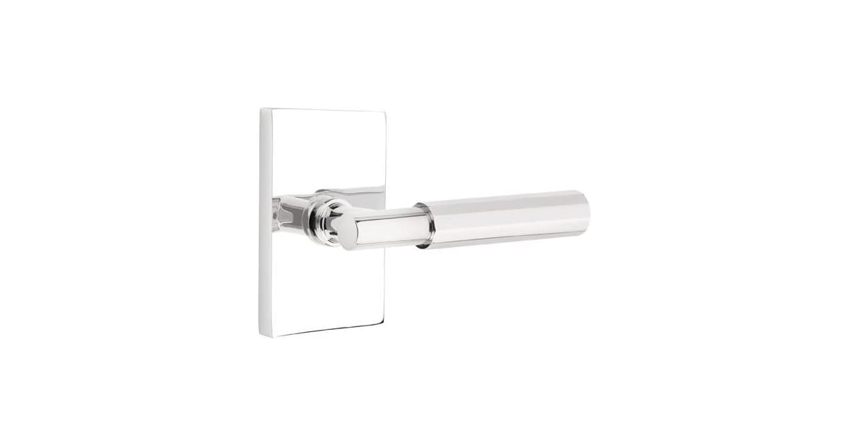 Emtek 5210US26 Square Rosette Privacy set with Latch and Strike Plate ...