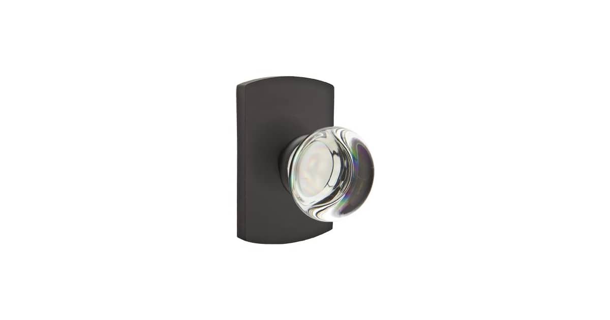 Emtek 720PCUFB Providence Crystal Privacy Door Knob with Sandcast ...