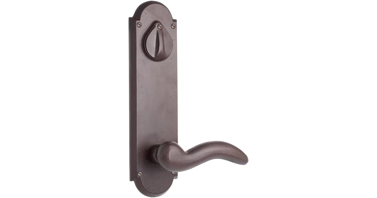 Emtek 7670DB 5-1/2" Center to Center #5 Style Sideplate Sandcast Bronze ...