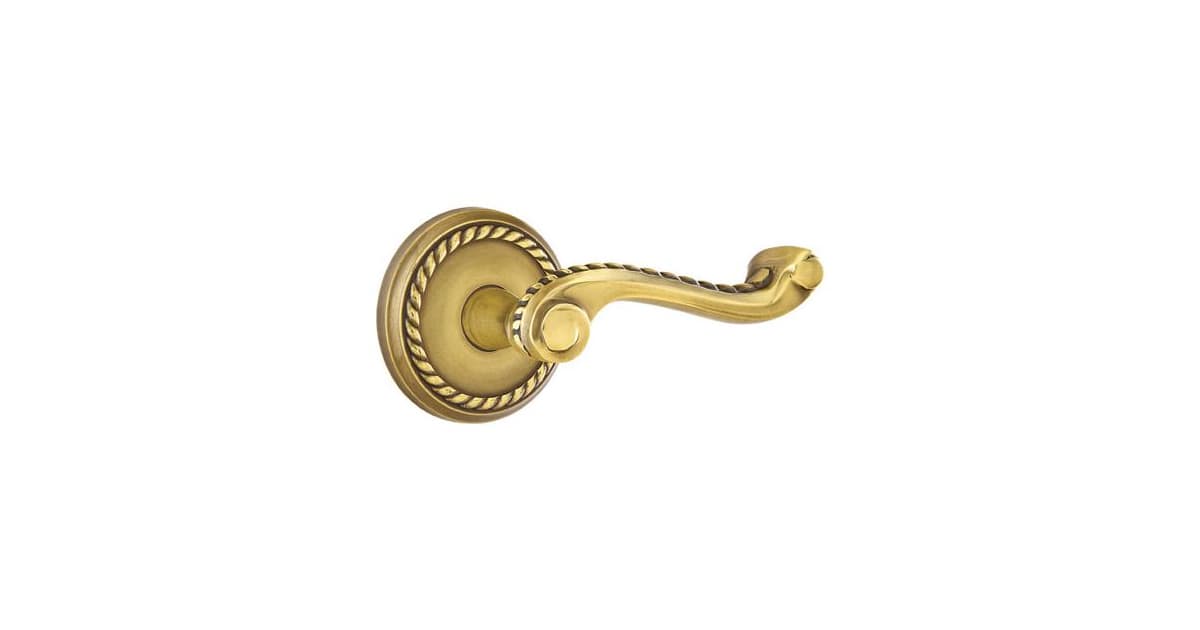 Emtek 810RLUS7 Rope Lever Designer Brass Passage Leverset | Ferguson Home