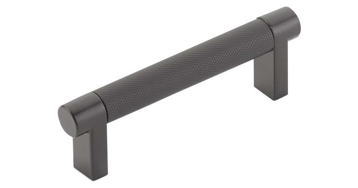 Emtek 84052.RECUS19.KNUS19 Knurled 3-1/2 Inch Center to Center Bar ...