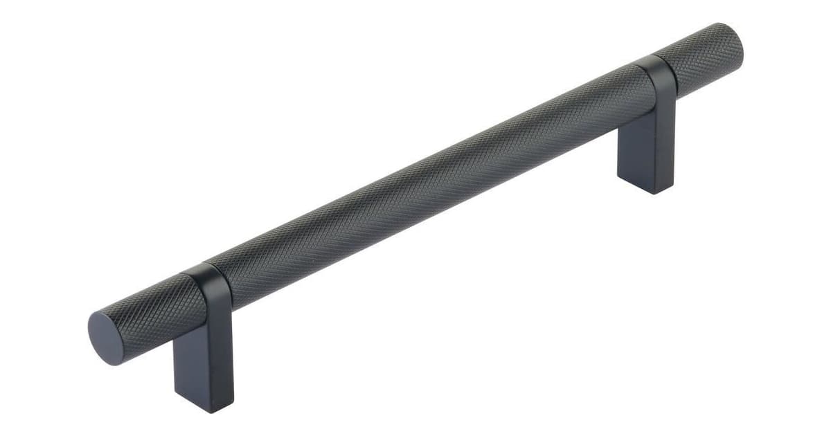 Emtek 84155.RCBUS19.KNUS19 Knurled 6 Inch Center to Center Bar Cabinet ...