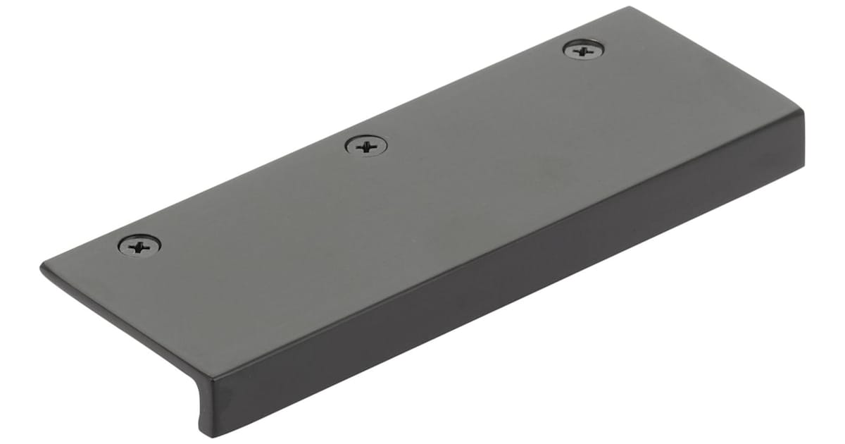 Emtek 86665FB Rustic Modern 4-1/2 Inch Center to Center Finger Cabinet Pull from the Sandcast ...