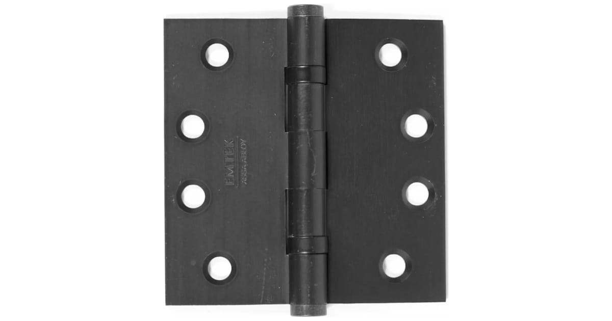 Emtek 96414US19 4" x 4" Solid Brass Square Corner Ball Bearing Mortise ...