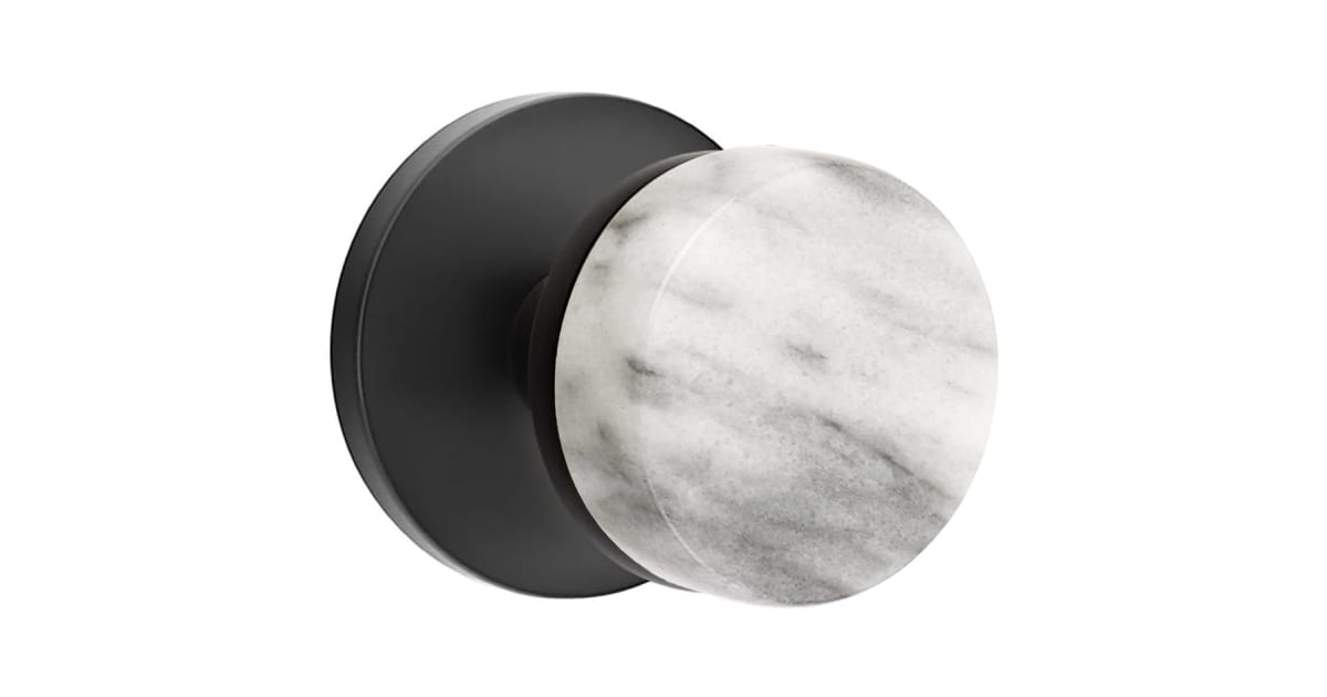 Emtek C510MRKWHUS19 White Marble Passage Door Knob Set with Concealed Screws from the SELECT ...