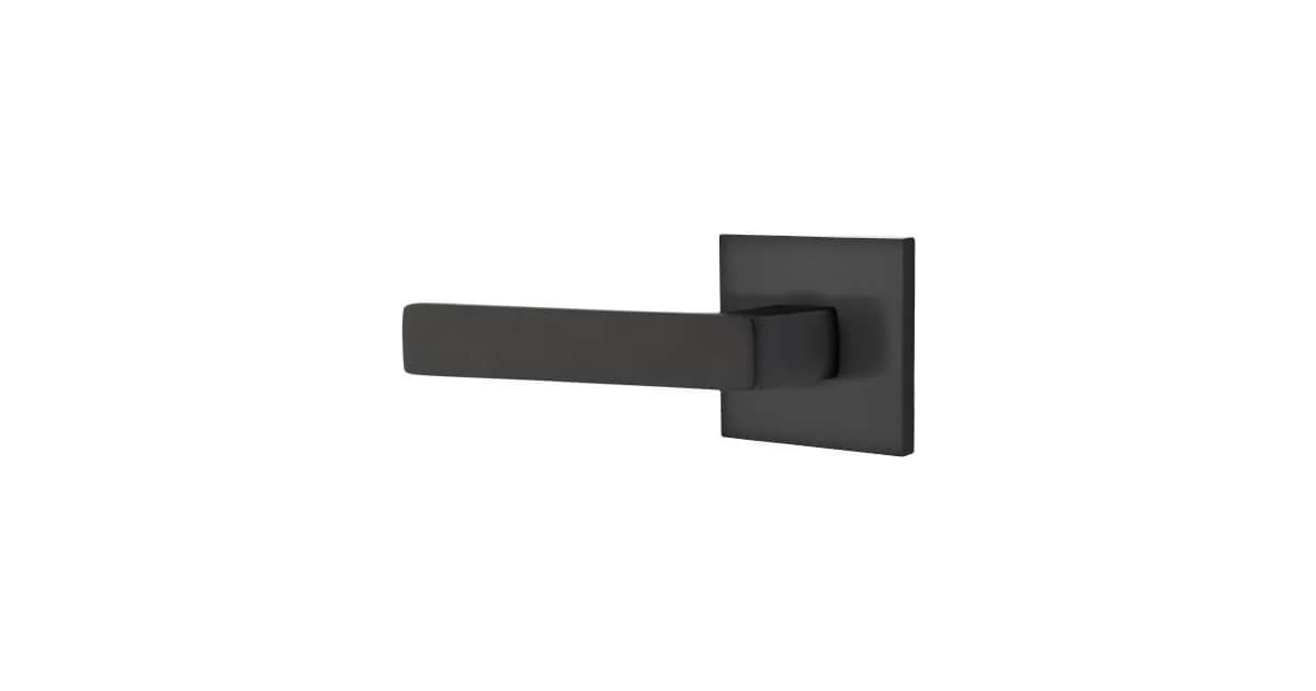 Emtek C5110DTUS19 Dumont Passage Door Lever Set with Square Rose and ...
