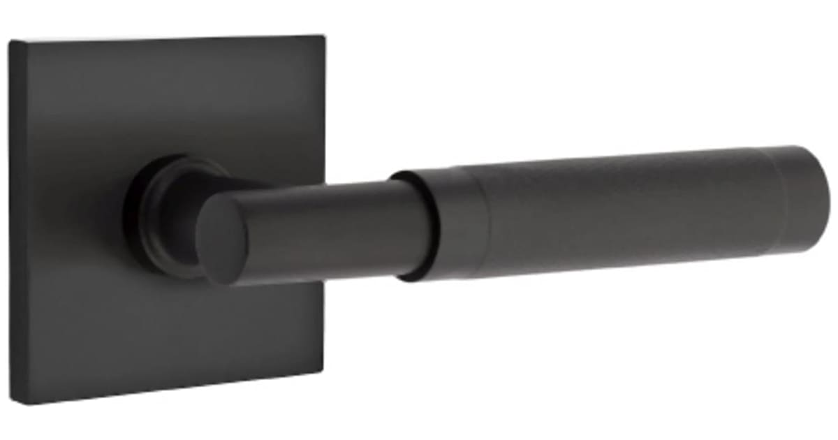 Emtek C5210US19.TAUS19.KNUS19 Knurled T-Bar Privacy Door Lever Set with ...