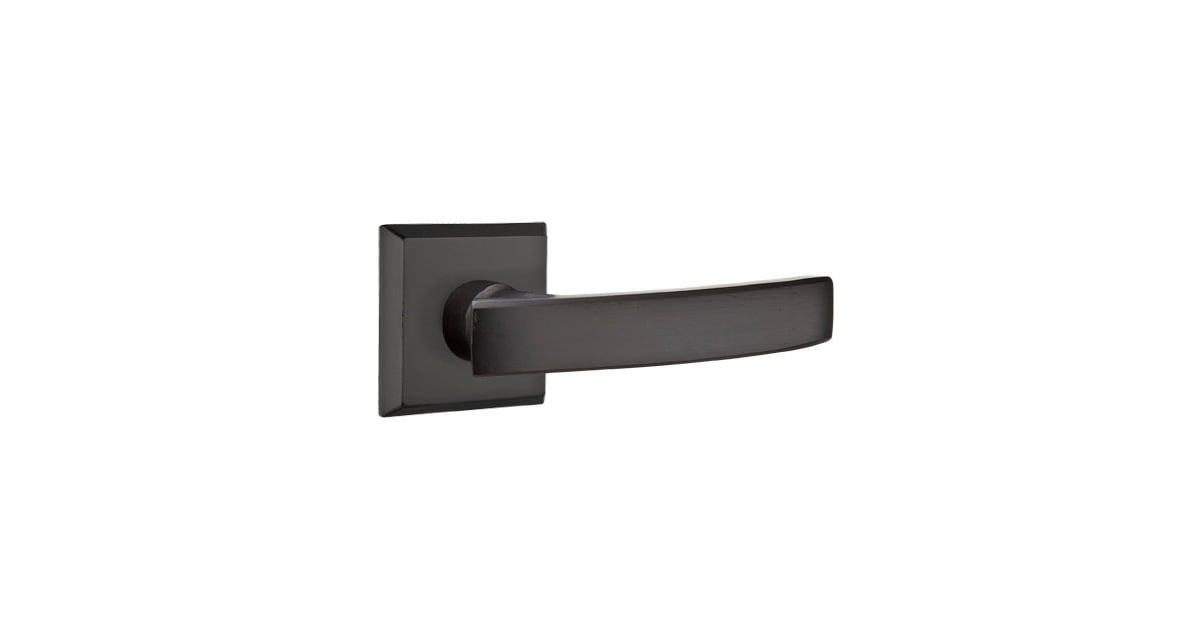 Emtek C710YMFB Yuma Rustic Modern Bronze Passage Door Lever Set with CF ...