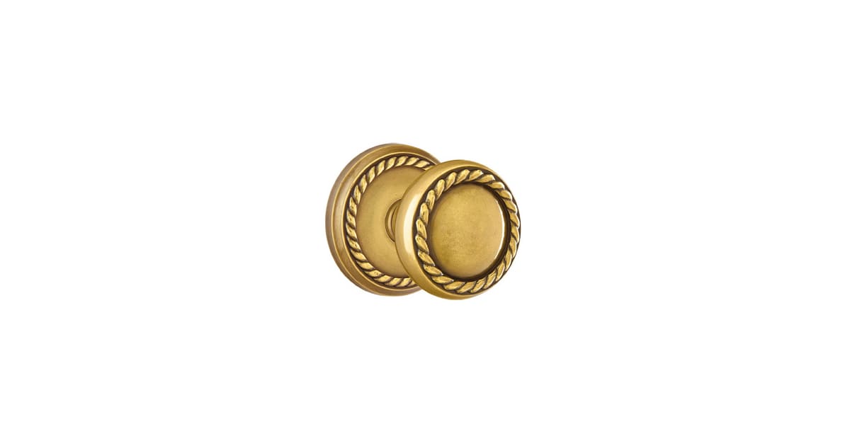 Emtek C810RKUS7 Rope Knob Designer Brass Passage Door Knobset with the ...