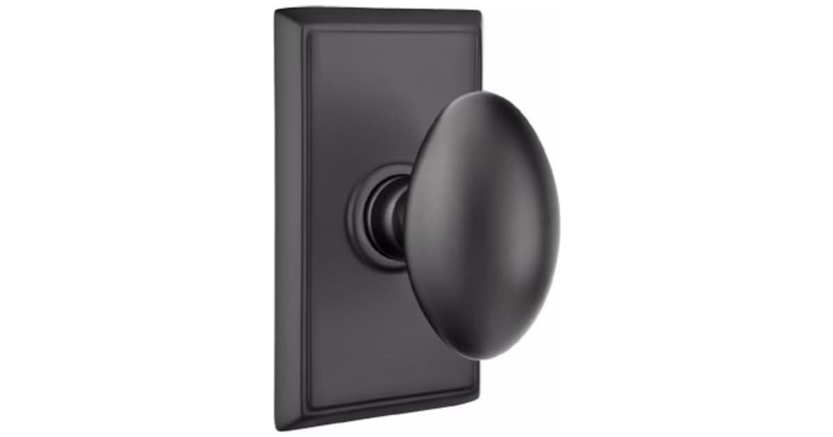 Emtek C8221EUS19 Emtek Egg Knob 2-3/8" Backset Privacy with Rectangular ...