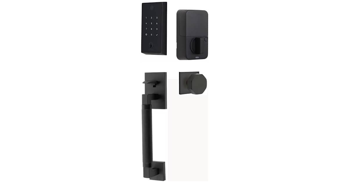 Emtek EMP23238OCTUS19 Empowered 2 Hercules Knurled Sectional Electronic ...