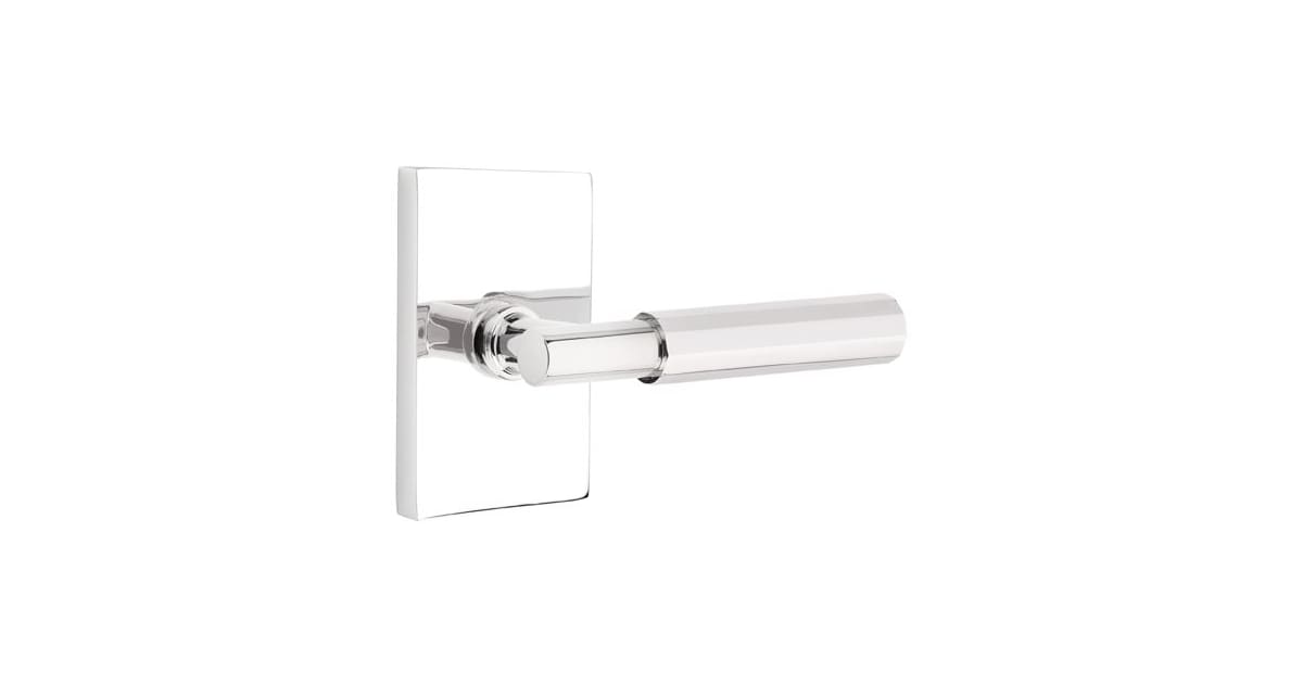 Emtek 5210US26 Square Rosette Privacy set with Latch and Strike Plate ...