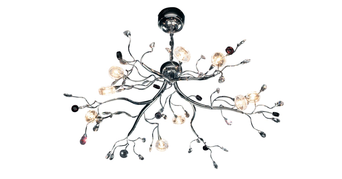 ET2 E20087-20 Contemporary / Modern Nine Light Down Lighting Chandelier ...