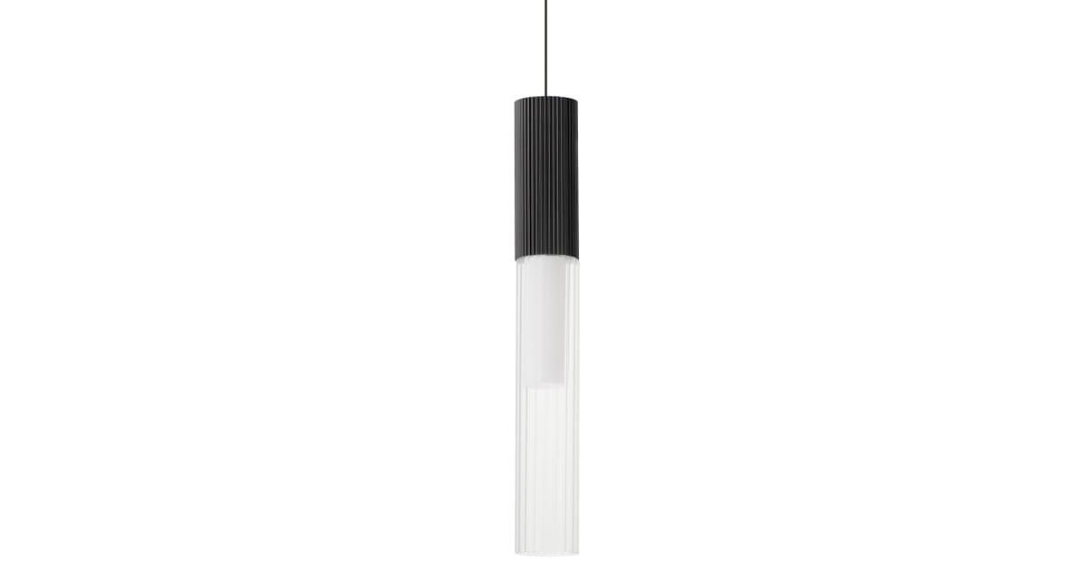 ET2 E11011-144BK Reeds 2" Wide LED Mini Pendant with Glass Shade ...