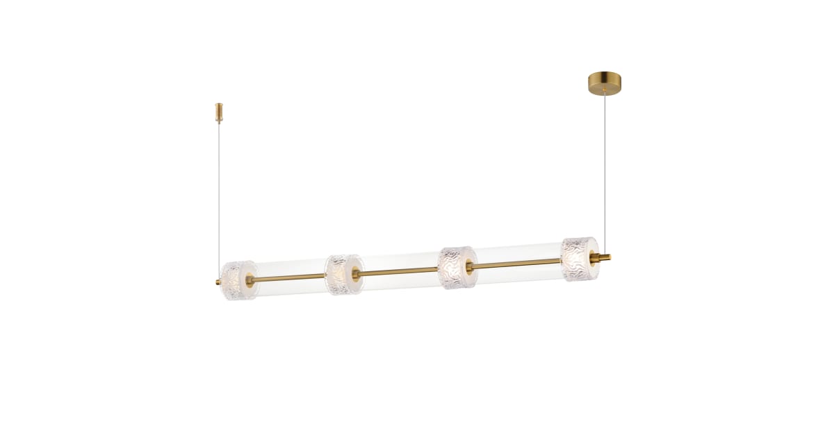 ET2 E11084-124NAB Elysian 4 Light 58" Wide LED Linear Pendant | Build.com