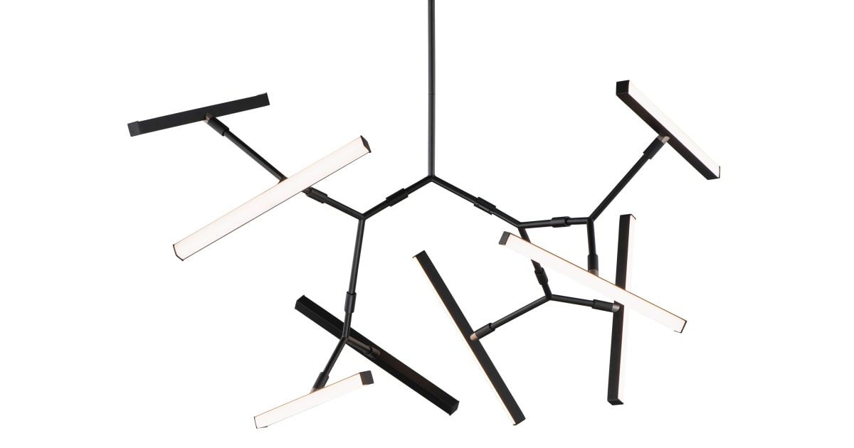 ET2 E21246-BK Robotica 8 Light 38" Wide LED Abstract Chandelier | Ferguson Home