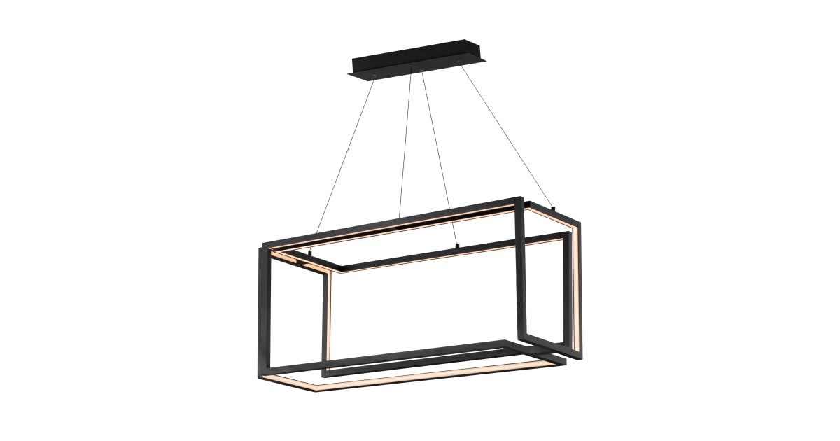 ET2 E21266-BK Penrose 38" Wide LED Abstract Linear Chandelier | Build.com