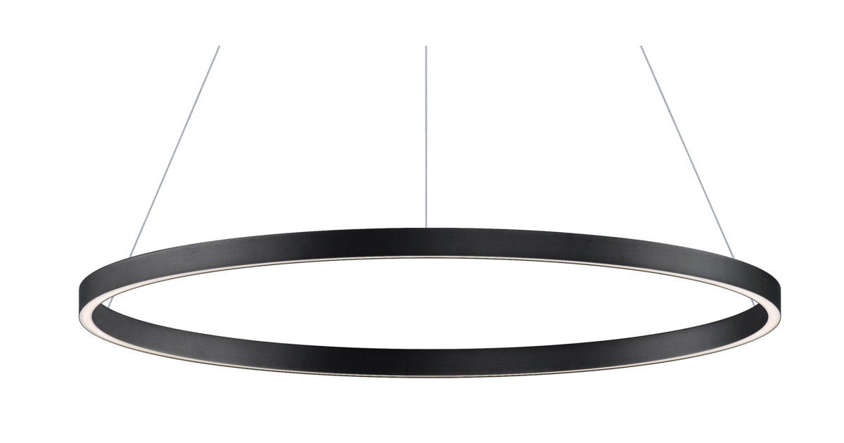 ET2 E22726-BK Groove 32" Wide LED Ring Chandelier | Ferguson Home