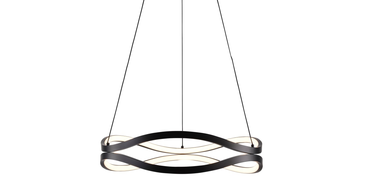 ET2 E22922-BK Curvo 20" Wide LED Abstract Pendant | Ferguson Home