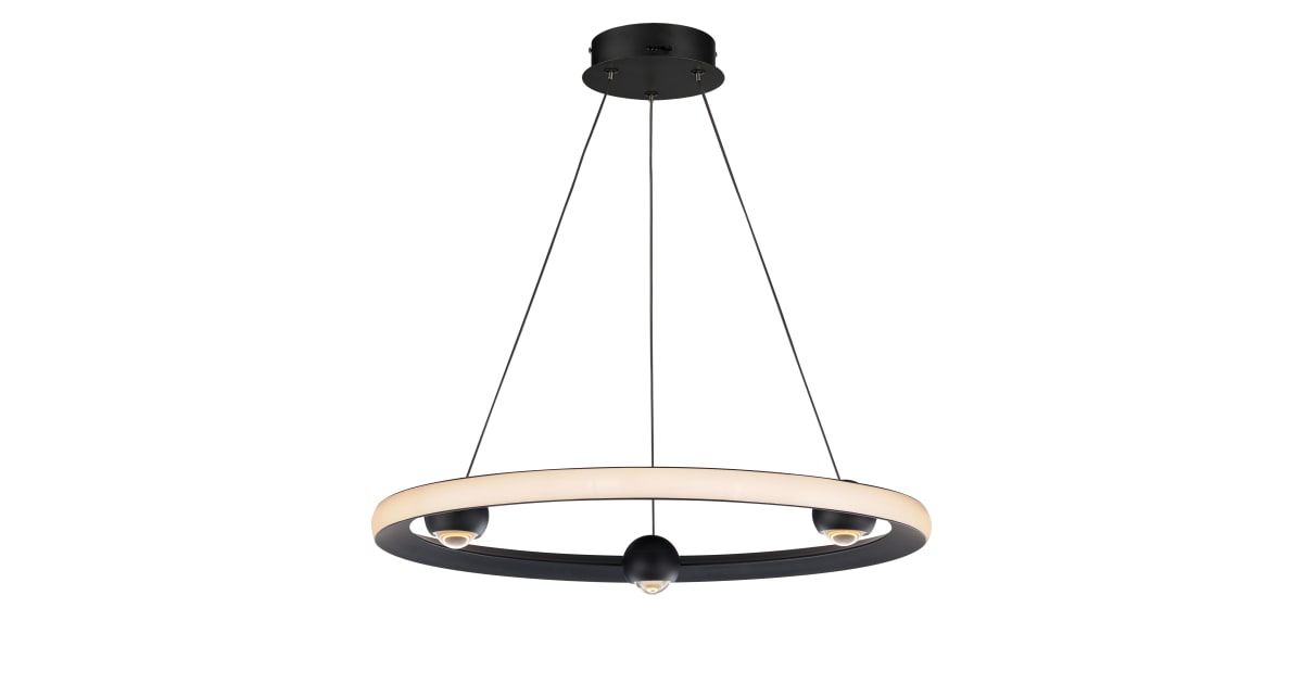 ET2 E23512-BK Nodes 24" Wide LED Ring Chandelier | Ferguson Home
