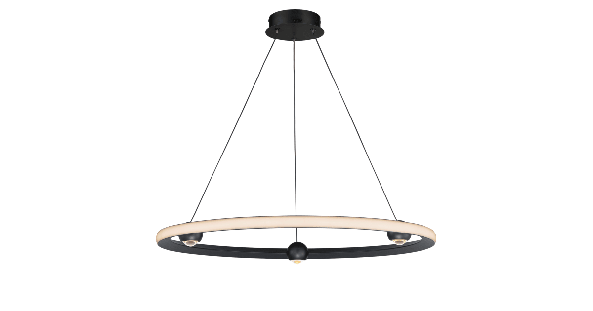 ET2 E23513-BK Nodes 32" Wide LED Ring Chandelier | Ferguson Home