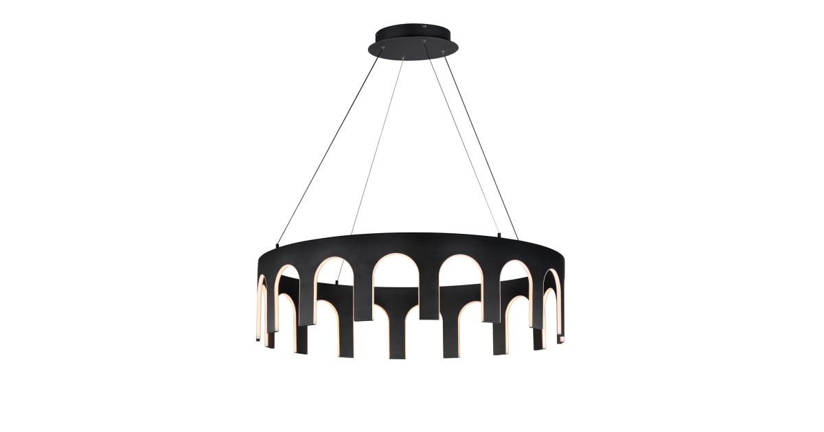 ET2 E24864-BK Coronation 39" Wide LED Abstract Chandelier | Ferguson Home