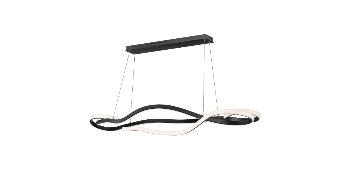 ET2 E30666-BK Serpentine 2 Light 60" Wide LED Suspension Linear Pendant | Build.com