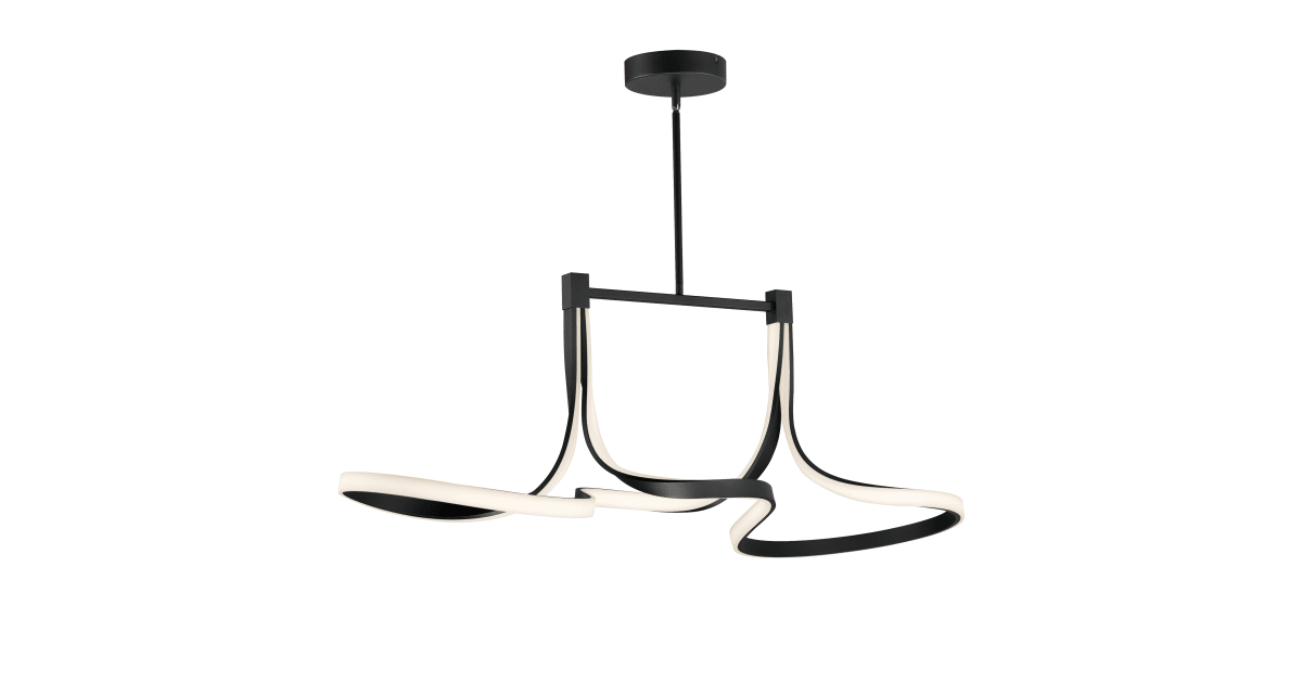 ET2 E30668-BK Serpentine 57" Wide LED Abstract Chandelier | Ferguson Home