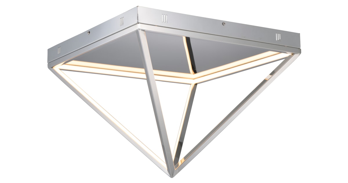 ET2 E20812-PC Pyramid 20" Wide LED Triangular Shaped Ceiling Fixture ...