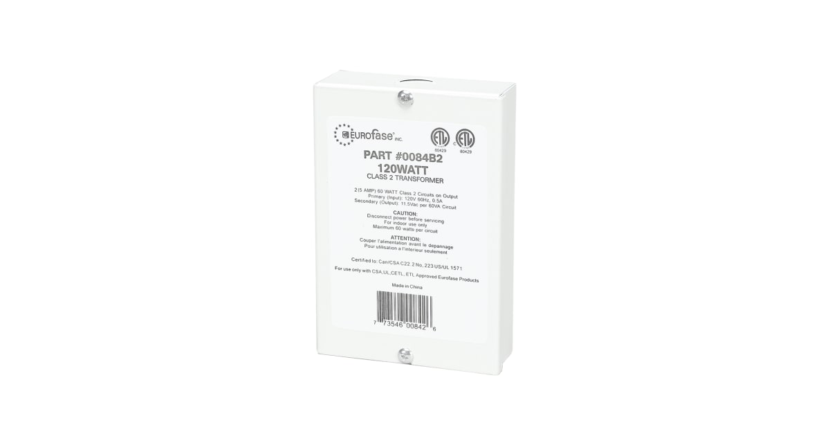 Eurofase Lighting 0084B2 60 Watt Two Circuit Low Profile Class 2 ...