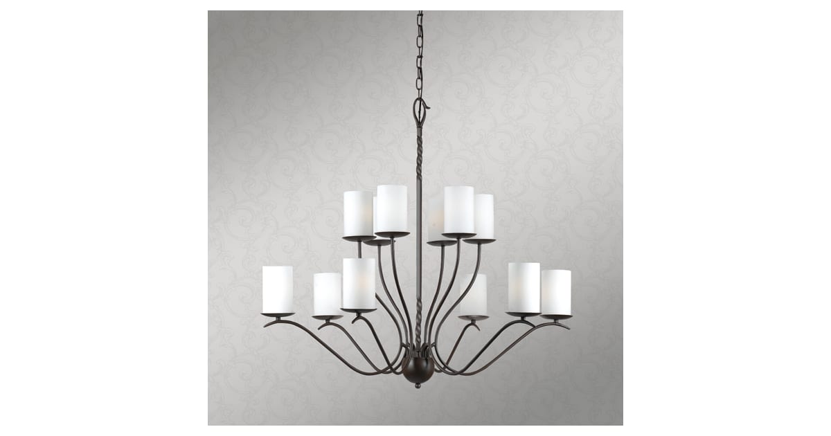 Eurofase Lighting 13241-018 Wrought Iron Twelve Light Up Lighting Two ...
