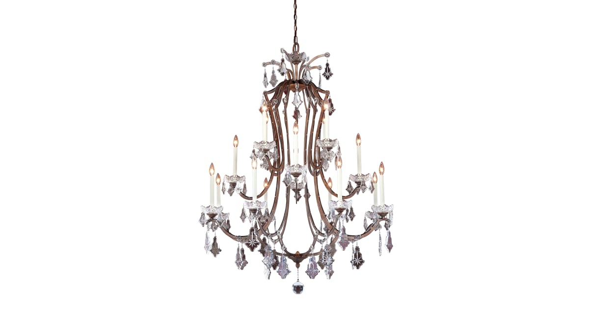 Eurofase Lighting 20309-015 Crystal 16 Light 3 Tier Up Lighting ...