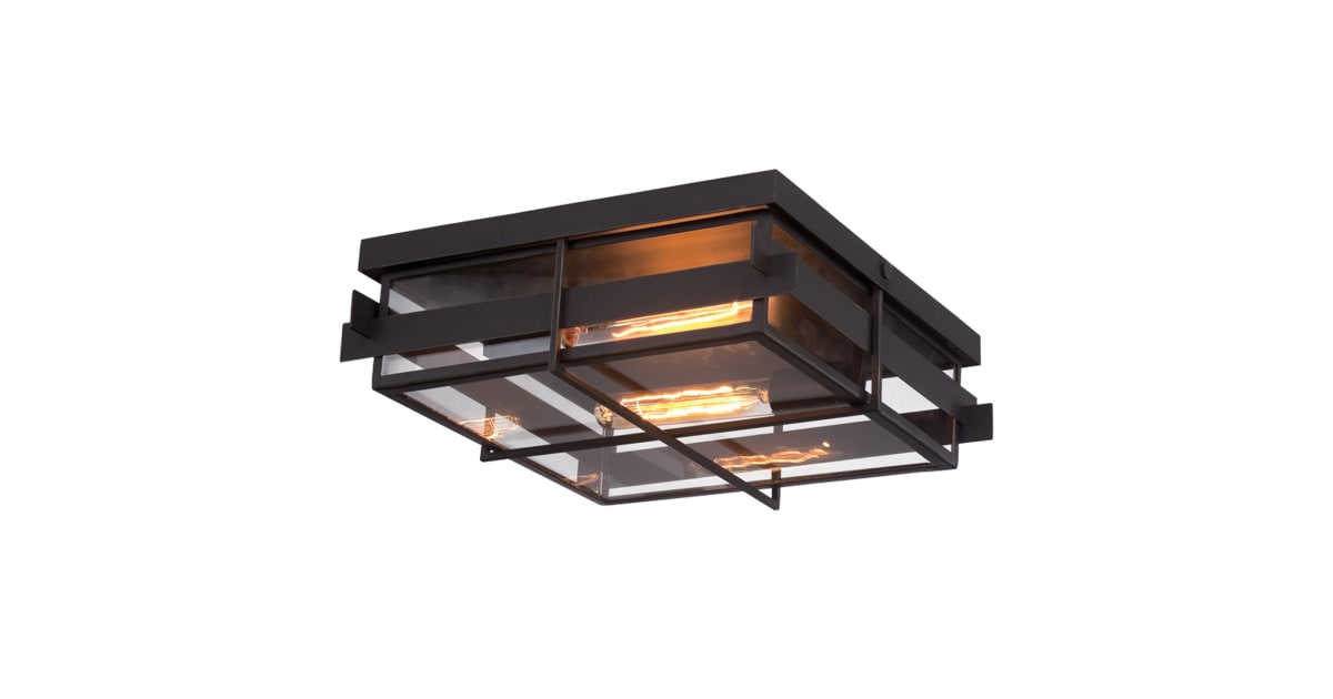 Eurofase Lighting 28055-013 Muller 2 Light 14" Wide Flush Mount Square ...