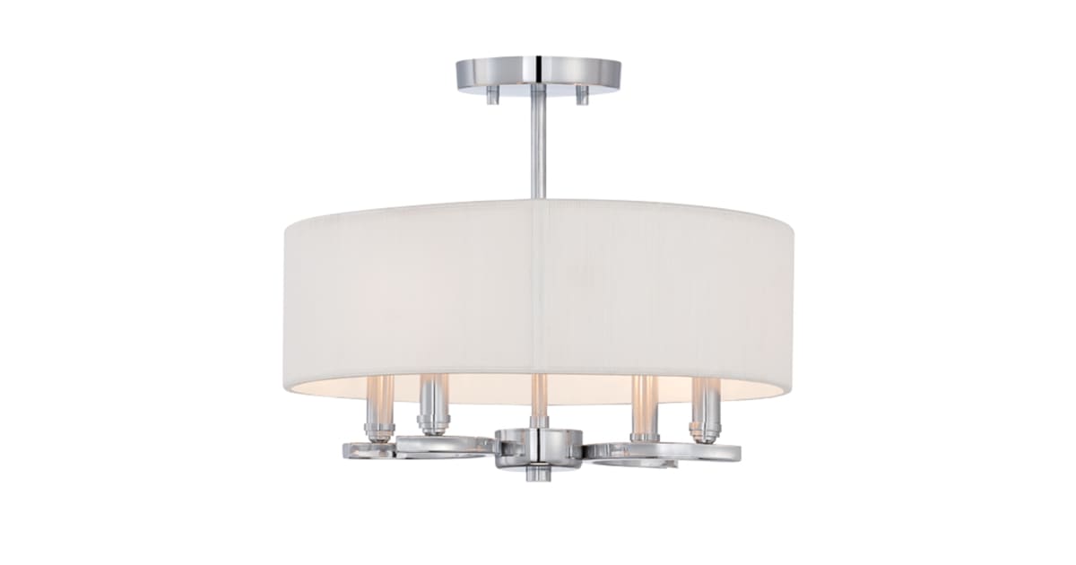 Eurofase Lighting 28066-019 Kennedy 4 Light 14" Wide Semi-Flush Drum ...