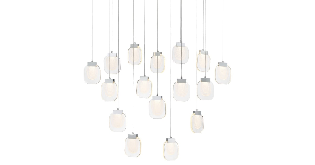 Eurofase Lighting 37194-027 Paget 44" Wide 3000K LED Linear 16 Pendant ...