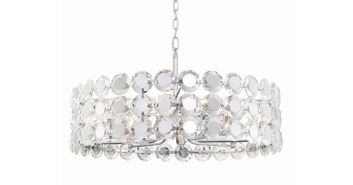 Eurofase Lighting 44286-019 Perrene 8 Light 32" Wide Drum Chandelier ...