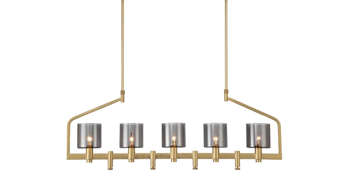 Eurofase Lighting 45652-011 Decato 5 Light 42" Wide Linear Chandelier ...