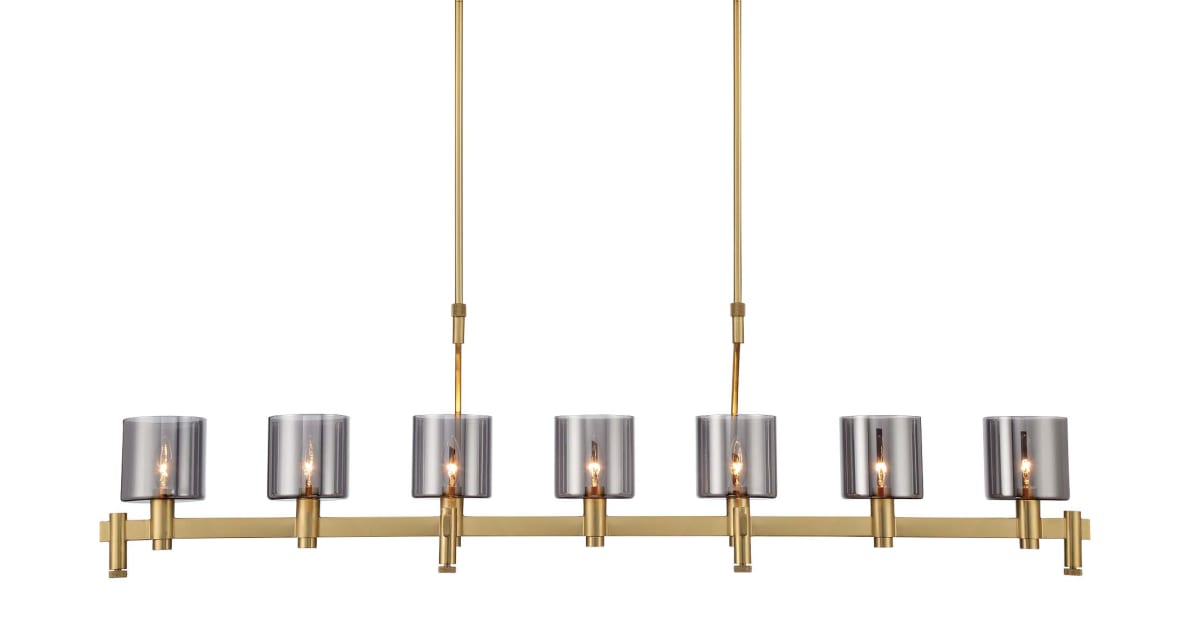 Eurofase Lighting 45653-018 Decato 7 Light 57" Wide Linear Chandelier | Ferguson Home