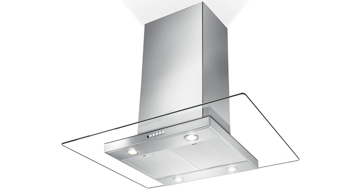 Faber GLASIS36SSV 150 - 600 CFM 36 Inch Wide Island Range Hood from the ...