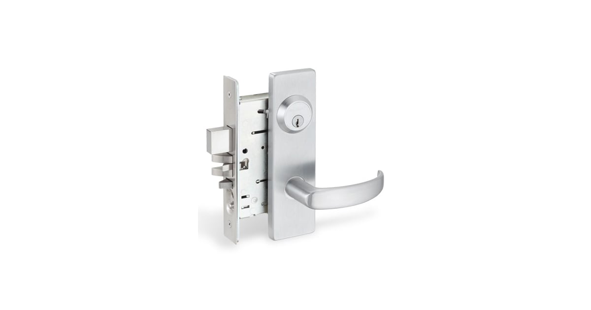 Falcon MA541PSN626 MA Series Office Keyed Entry Mortise Lock Set with ...