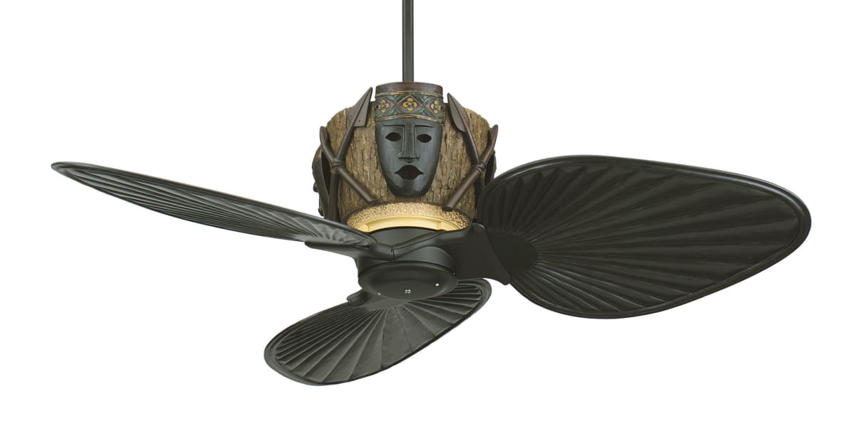 Fanimation FP2500BL 3 Blade 56" Indoor Ceiling Fan - Up Light, Remote ...