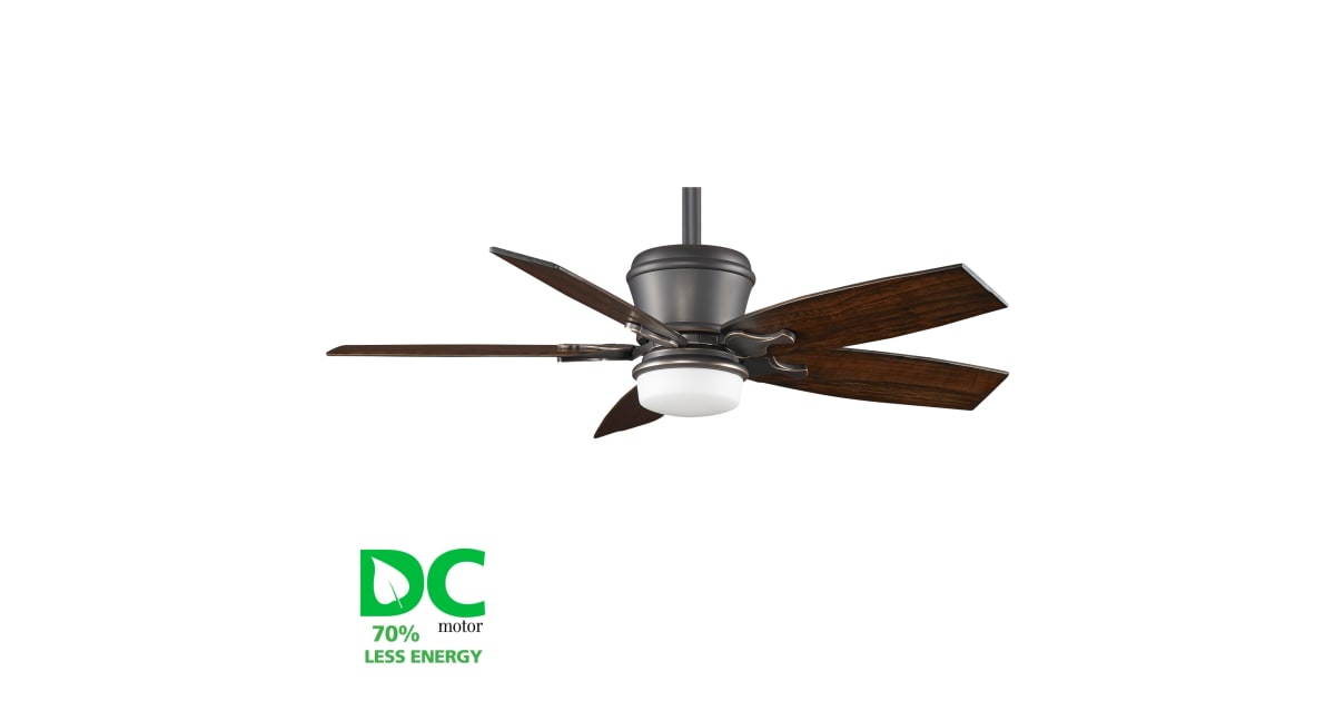 Fanimation Sandella 52" 5 Blade DC Ceiling Fan - Walnut Blades, Up ...